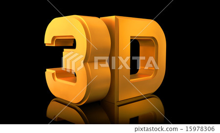 Large three-dimensional logo on a black... - Stock Illustration ...