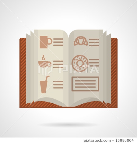 Brown menu flat color vector icon - Stock Illustration [15993004] - PIXTA