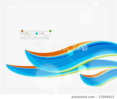 Abstract realistic solid wave background - Stock Illustration [15994023 ...
