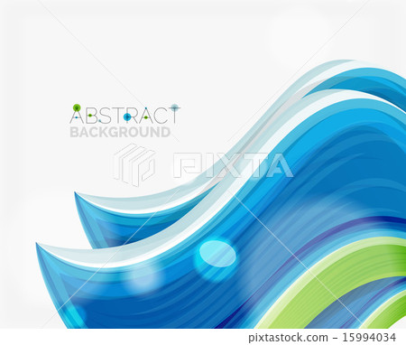 Abstract realistic solid wave background - Stock Illustration [15994034 ...