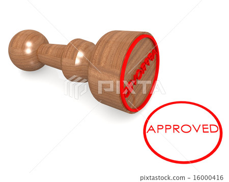 Round stamp approved - Stock Illustration [16000416] - PIXTA