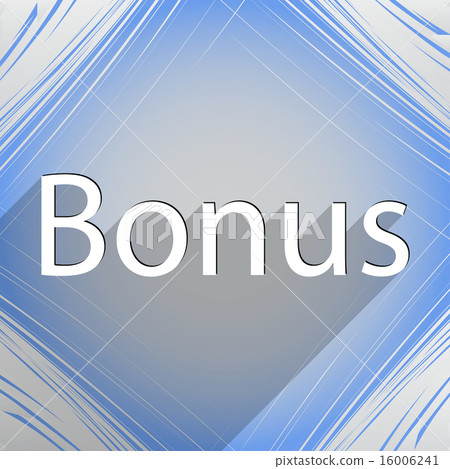 Bonus icon symbol Flat modern web design with long - Stock Illustration ...