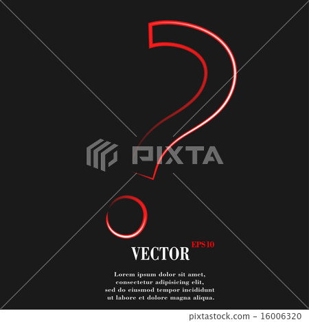 question mark. Flat modern web button and space fo - Stock Illustration ...