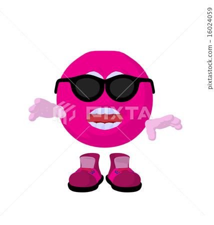 Cute Pink Emoticon Art Illustration - Stock Illustration [16024059] - PIXTA