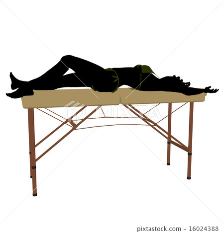 Massage Table Illustration Silhouette - Stock Illustration [16024388 ...