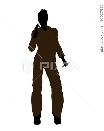 Female Mechanic Silhouette - Stock Illustration [16027933] - PIXTA