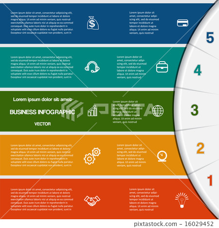infographic template text areas on five positions - Stock Illustration ...