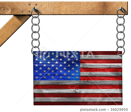 USA Flag with Chain - Stock Illustration [16029950] - PIXTA