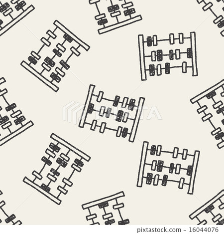 math toy doodle seamless pattern background - Stock Illustration ...