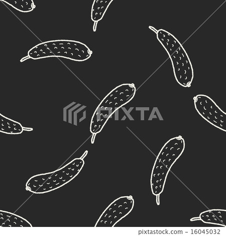 Gherkin doodle seamless pattern background - Stock Illustration ...
