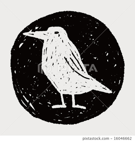 crow doodle - Stock Illustration [16046662] - PIXTA