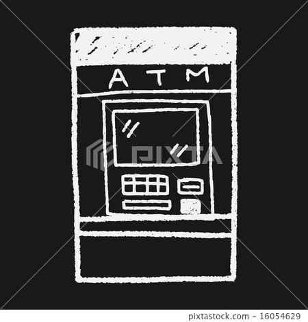 ATM doodle drawing - Stock Illustration [16054629] - PIXTA