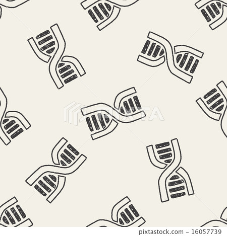 doodle dna seamless pattern background - Stock Illustration [16057739 ...
