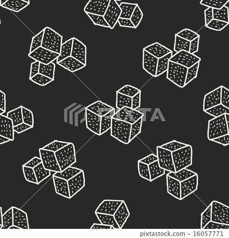 sugar doodle seamless pattern background - Stock Illustration [16057771 ...