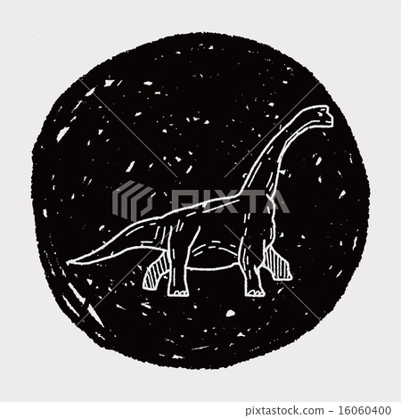 Brontosaurus dinosaur doodle - Stock Illustration [16060400] - PIXTA