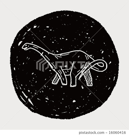 Brontosaurus dinosaur doodle - Stock Illustration [16060416] - PIXTA