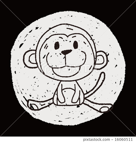 Chinese Zodiac monkey doodle drawing - Stock Illustration [16060511 ...