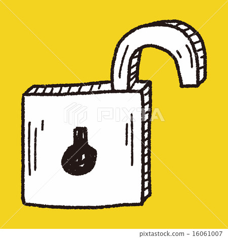 lock doodle drawing - Stock Illustration [16061007] - PIXTA