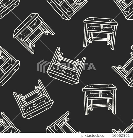 table doodle seamless pattern background - Stock Illustration [16062501 ...