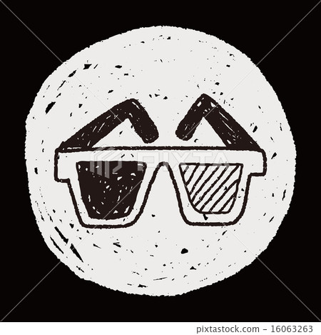 3d glasses doodle-插圖素材 [16063263] - PIXTA圖庫