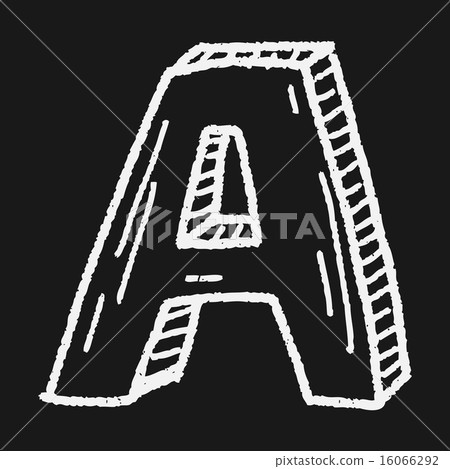 letter a doodle - Stock Illustration [16066292] - PIXTA