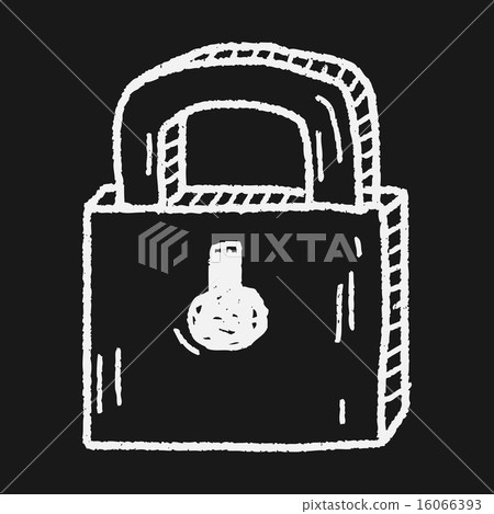 lock doodle drawing - Stock Illustration [16066393] - PIXTA