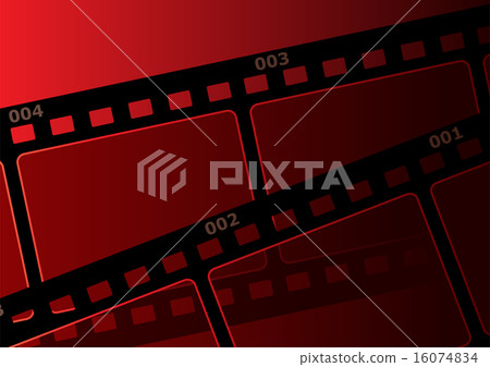 Design with film strip at red background - Stock Illustration [16074834 ...