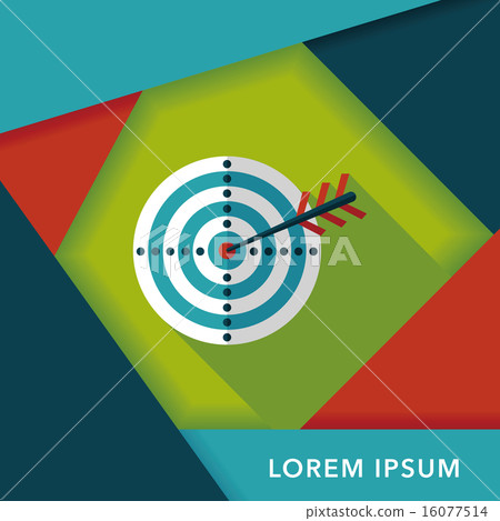 target flat icon with long shadow,eps10 - Stock Illustration [16077514 ...