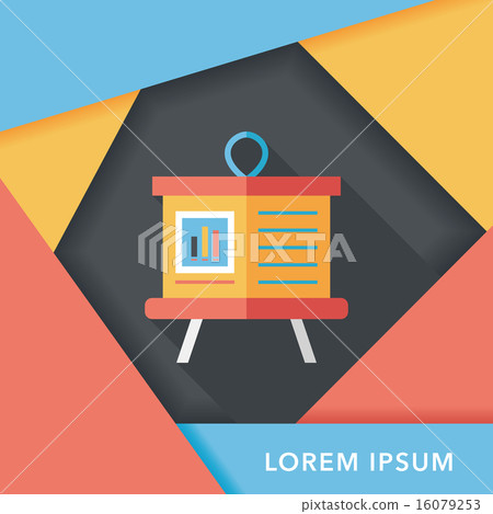Board flat icon with long shadow,eps10 - Stock Illustration [16079253 ...