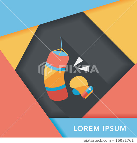 boxing flat icon with long shadow,eps10 - Stock Illustration [16081761 ...