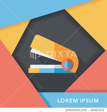 Stapler flat icon with long shadow,eps10 - Stock Illustration [16081832 ...