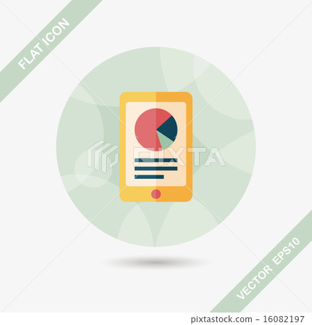 business chart flat icon with long shadow,eps10 - Stock Illustration ...