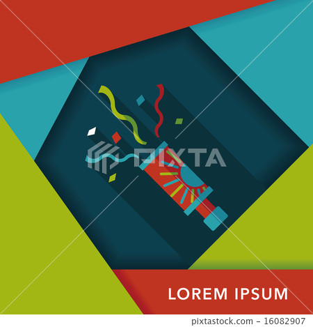 confetti flat icon with long shadow,eps10 - Stock Illustration ...