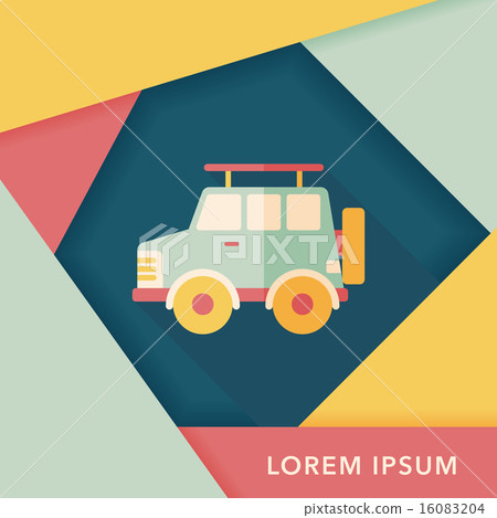 Transportation Sports Utility Vehicle flat icon... - Stock Illustration ...