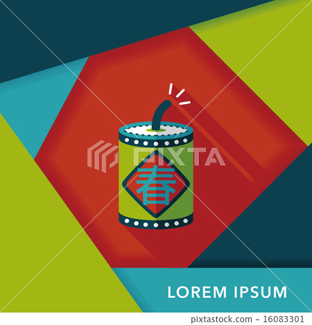 Chinese New Year flat icon, eps10, word Fu,... - Stock Illustration ...