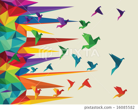 vector illustration of bird on whit background - Stock Illustration ...