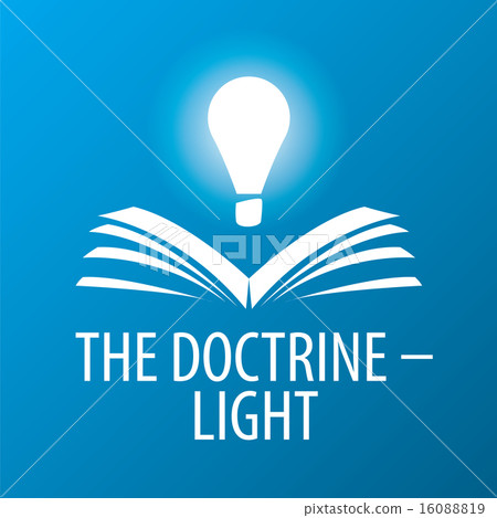 vector logo lamp illuminates book - Stock Illustration [16088819] - PIXTA