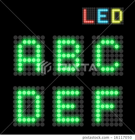 LED font - Stock Illustration [16117050] - PIXTA