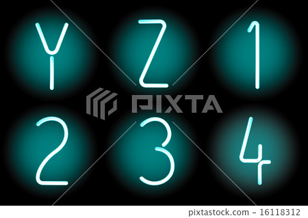 neon letters - Stock Illustration [16118312] - PIXTA