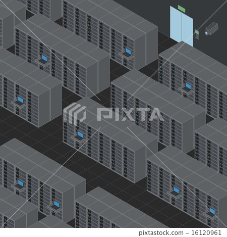 Data center line drawing - Stock Illustration [16120961] - PIXTA
