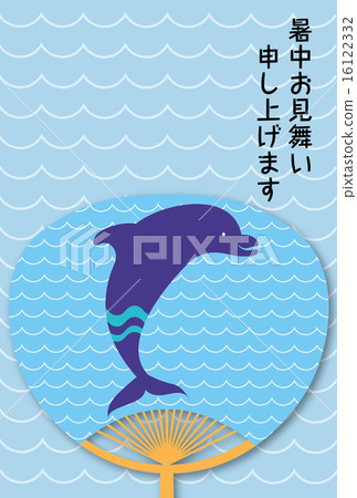 Dolphin's hot weather sympathy - Stock Illustration [16122332] - PIXTA