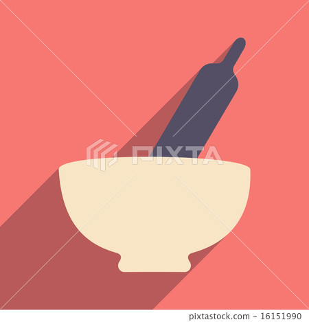 Flat with shadow icon and mobile application... - Stock Illustration ...