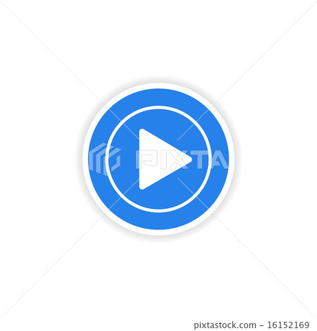 icon sticker realistic design on paper play - Stock Illustration ...