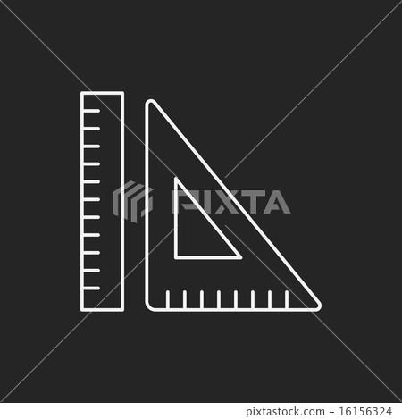Triangle ruler line icon - Stock Illustration [16156324] - PIXTA