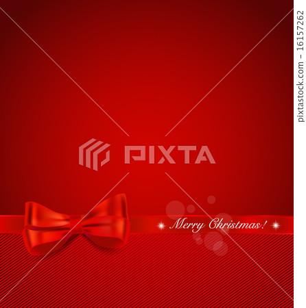 Christmas background. Shiny ribbon on red... - Stock Illustration ...