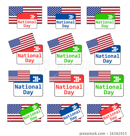 vector set all-purpose usa national day emblem - Stock Illustration ...
