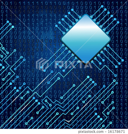 Electronic circuit and binary code - Stock Illustration [16178671] - PIXTA