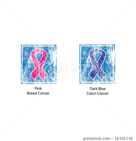Cancer ribbons stamp vintage - Stock Illustration [16195136] - PIXTA