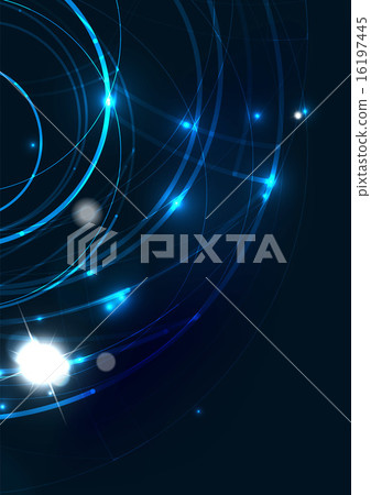 Abstract color glowing lines in dark space with... - Stock Illustration ...