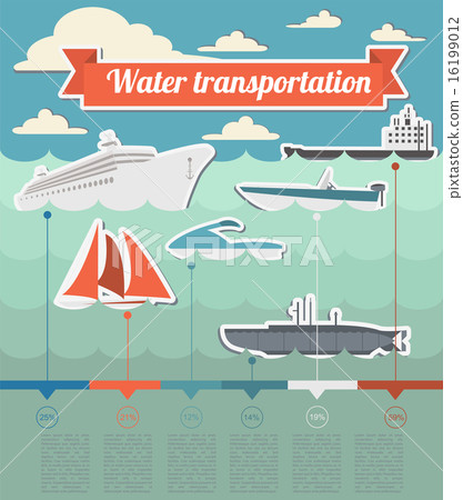 Water transport infographics elements. Nautical - Stock Illustration ...